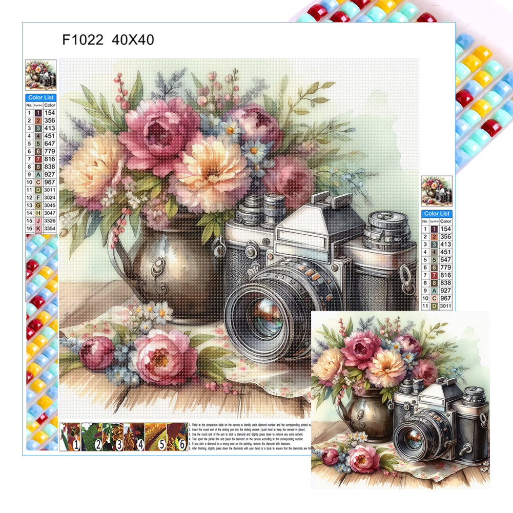 Diamond Painting - Full Square - flower camera (40*40CM) – diamondartgift