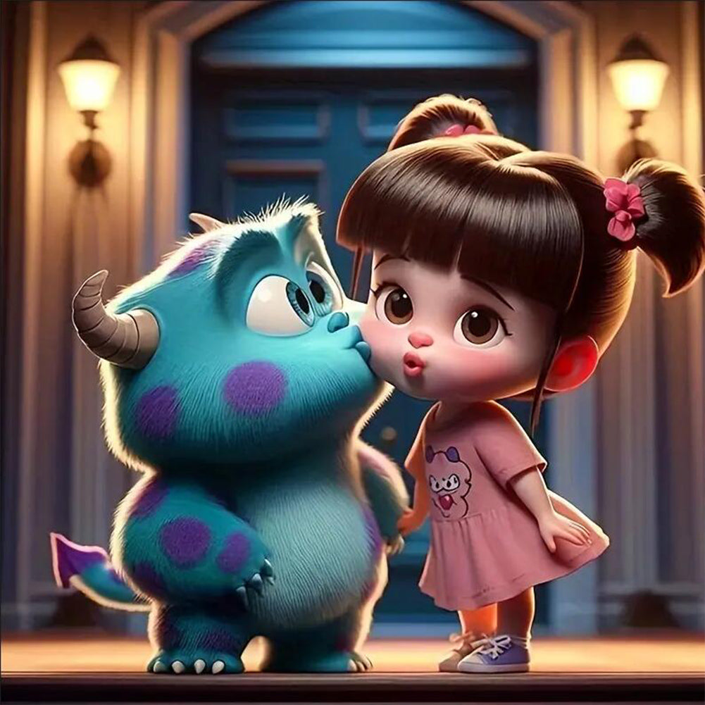 Diamond Painting - Full Round - Monsters Inc. cartoon characters (40*4 ...