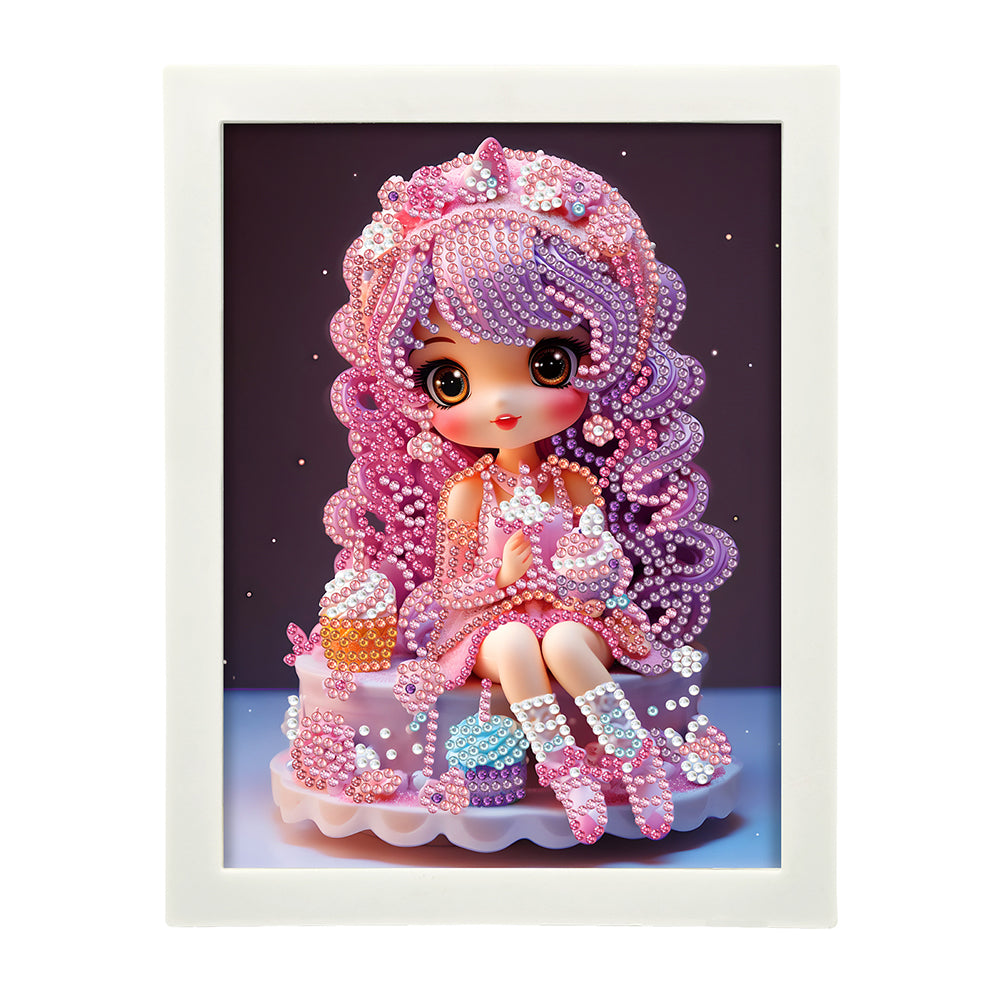 Girl Diamond Art Painting Kits with Frame Cartoon Characters Diamond A ...