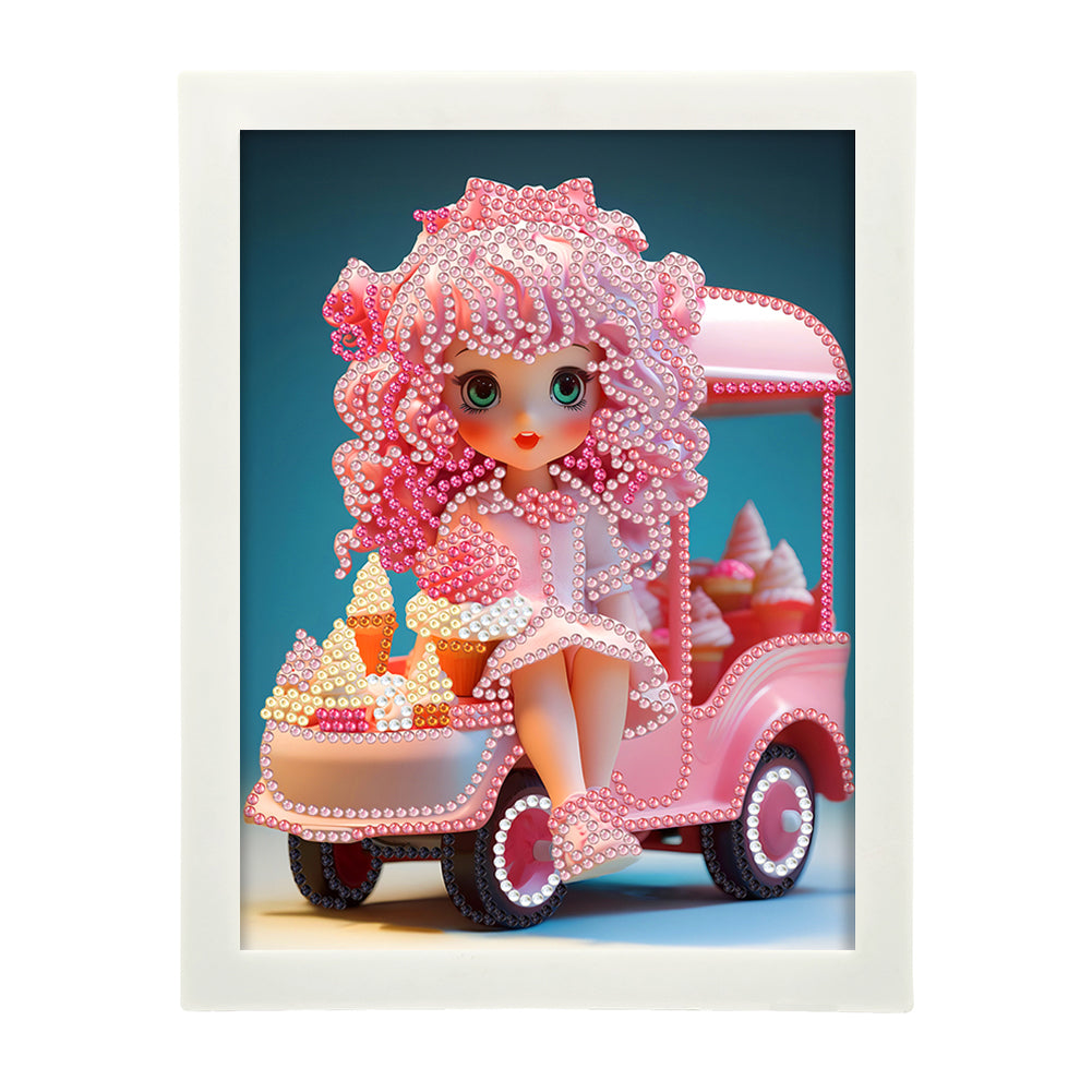 Girl Diamond Art Painting Kits with Frame Cartoon Characters Diamond A ...