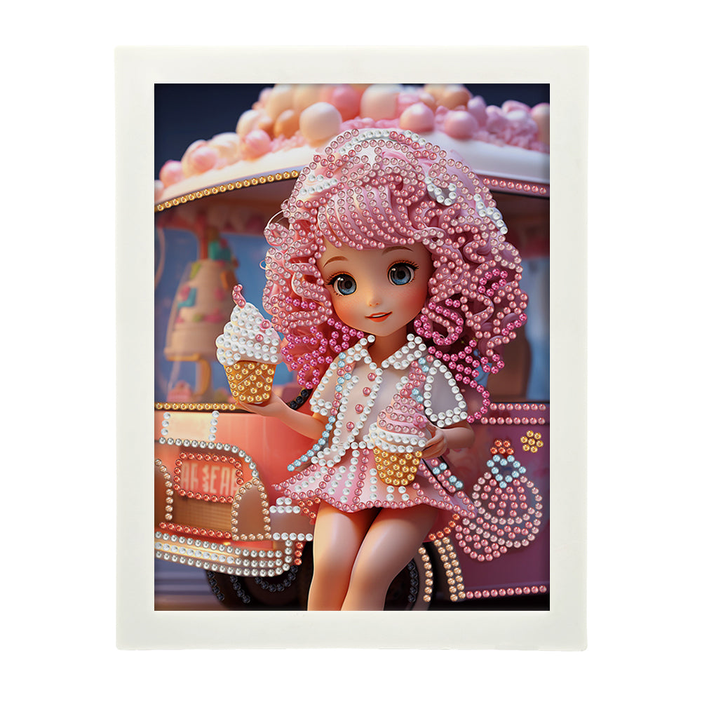 Girl Diamond Art Painting Kits with Frame Cartoon Characters Diamond A ...