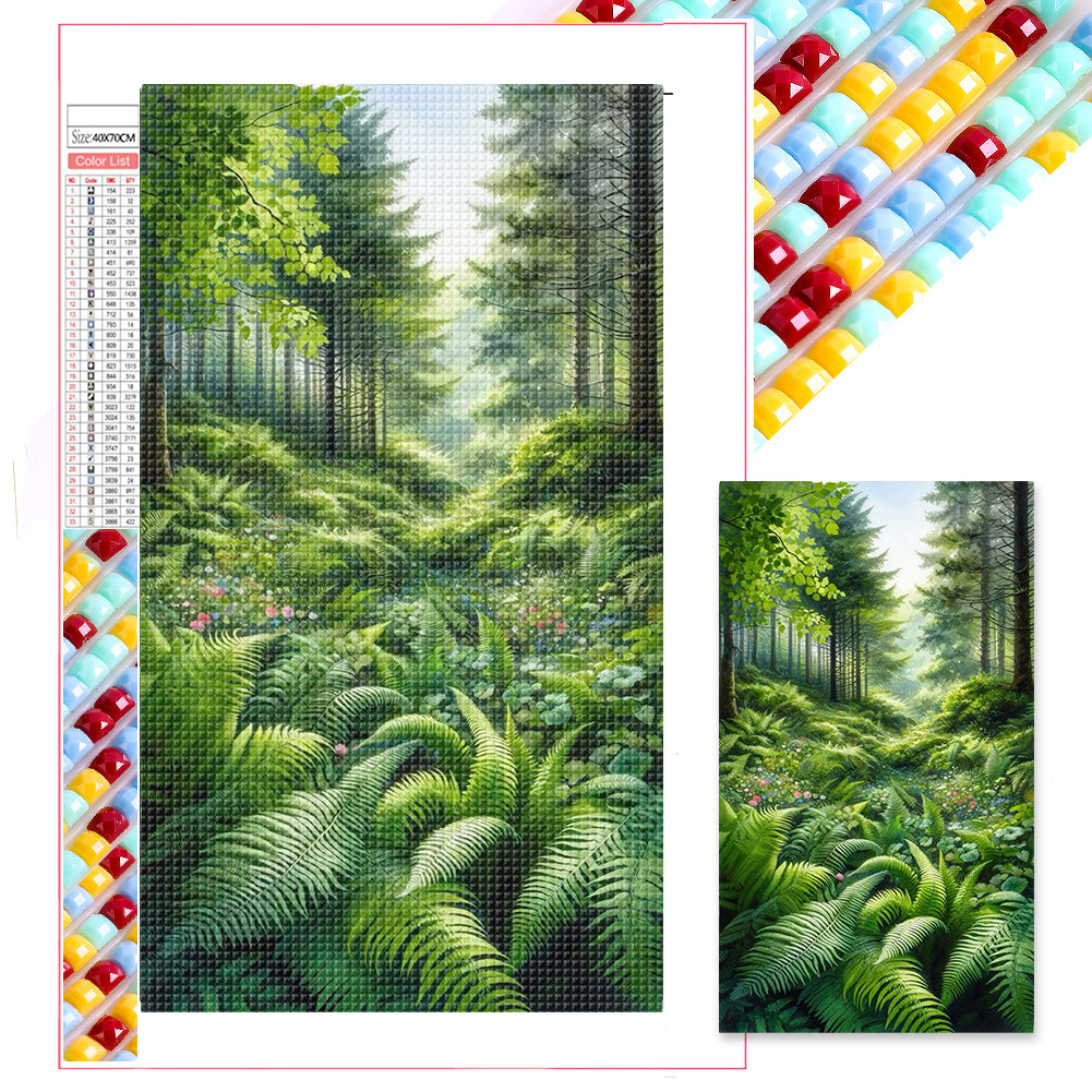 Diamond Painting - Full Square - Sunny forest (40*70CM) – diamondartgift