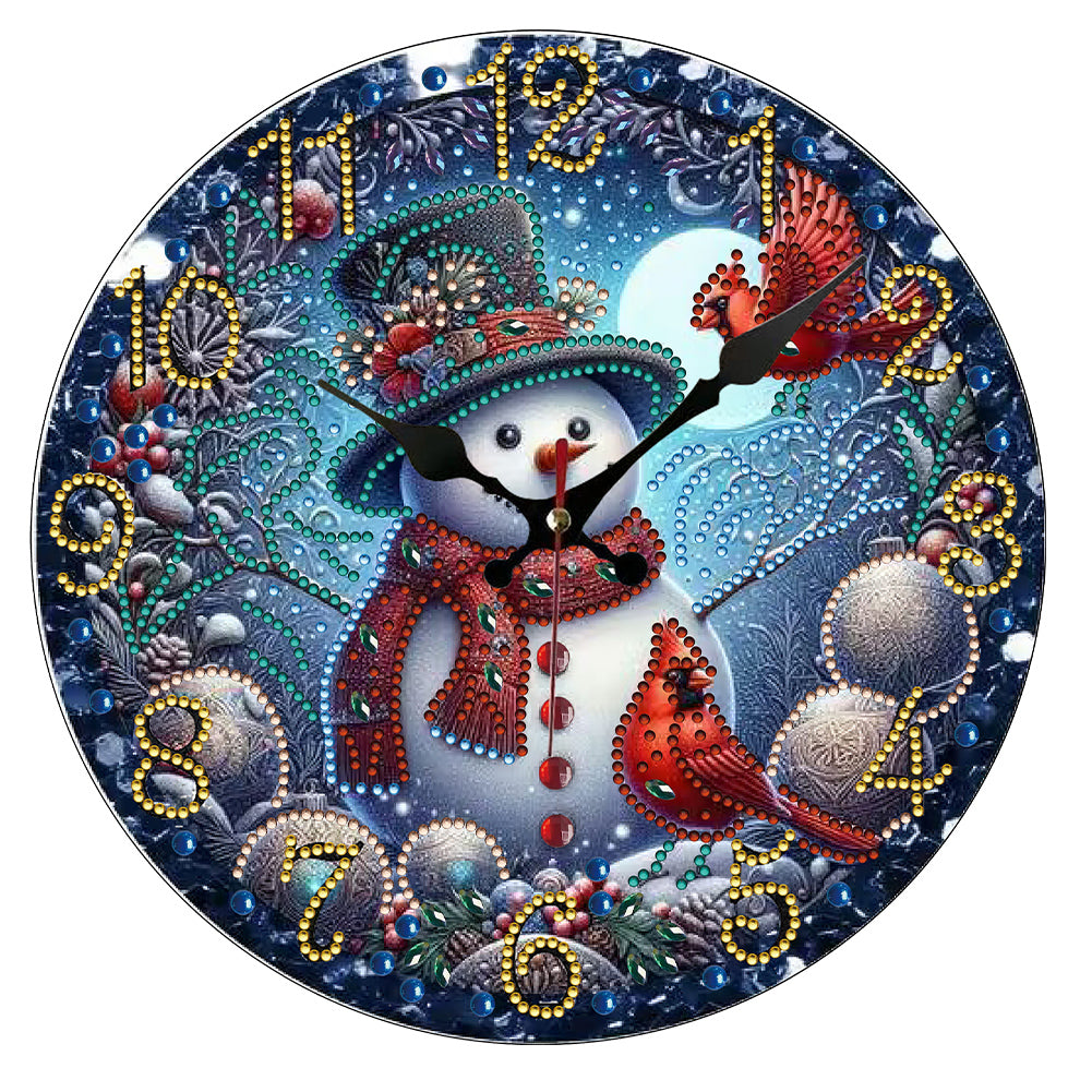 Christmas DIY Diamond Painting Clock Kits Diamond Art Wall Clock Home ...