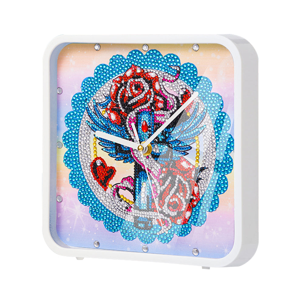 Christmas Special Shape DIY Crystal Diamond Clock Diamond Art Clock Pe ...