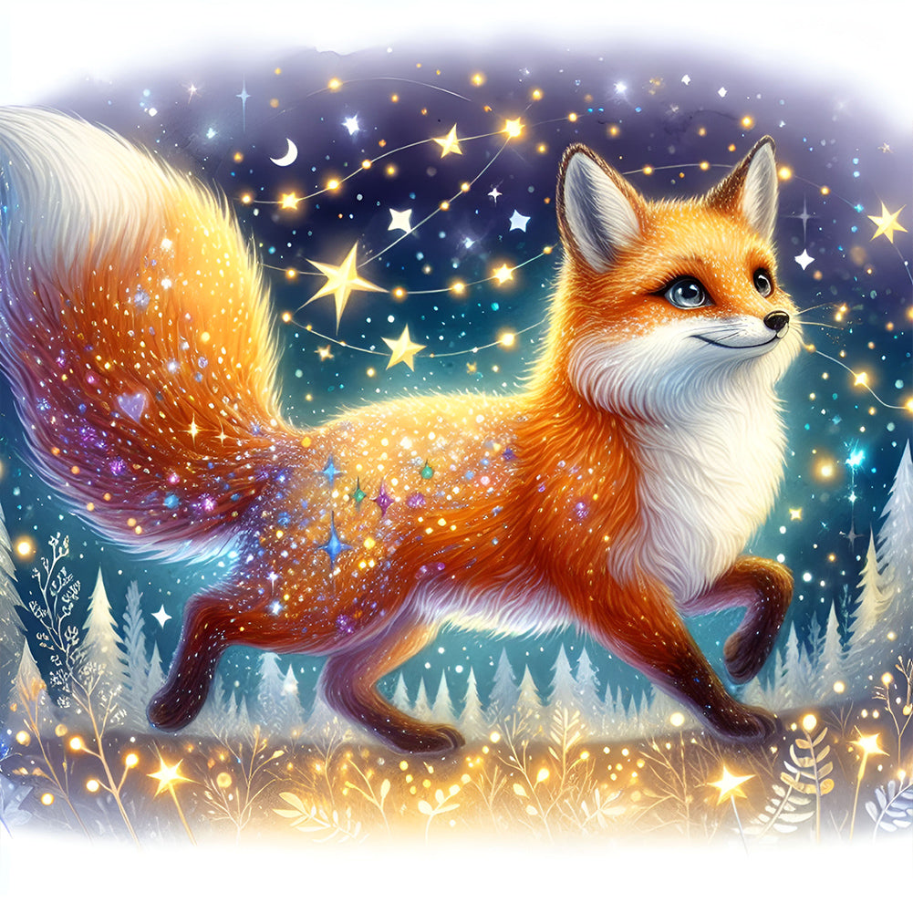 Diamond Painting - Full Round - Fox (30*30CM) – diamondartgift