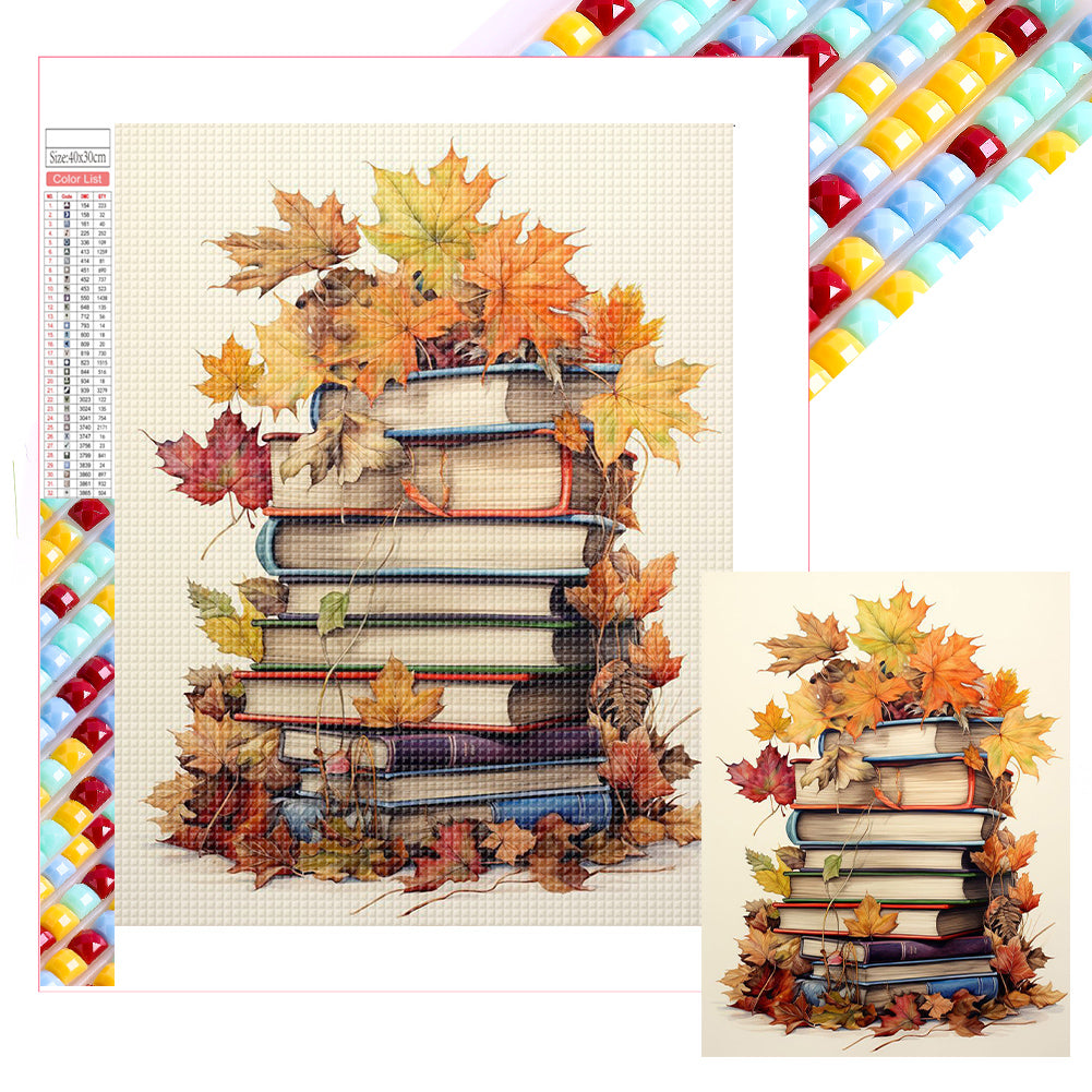 Diamond Painting - Full Square - maple leaf books (30*40CM ...