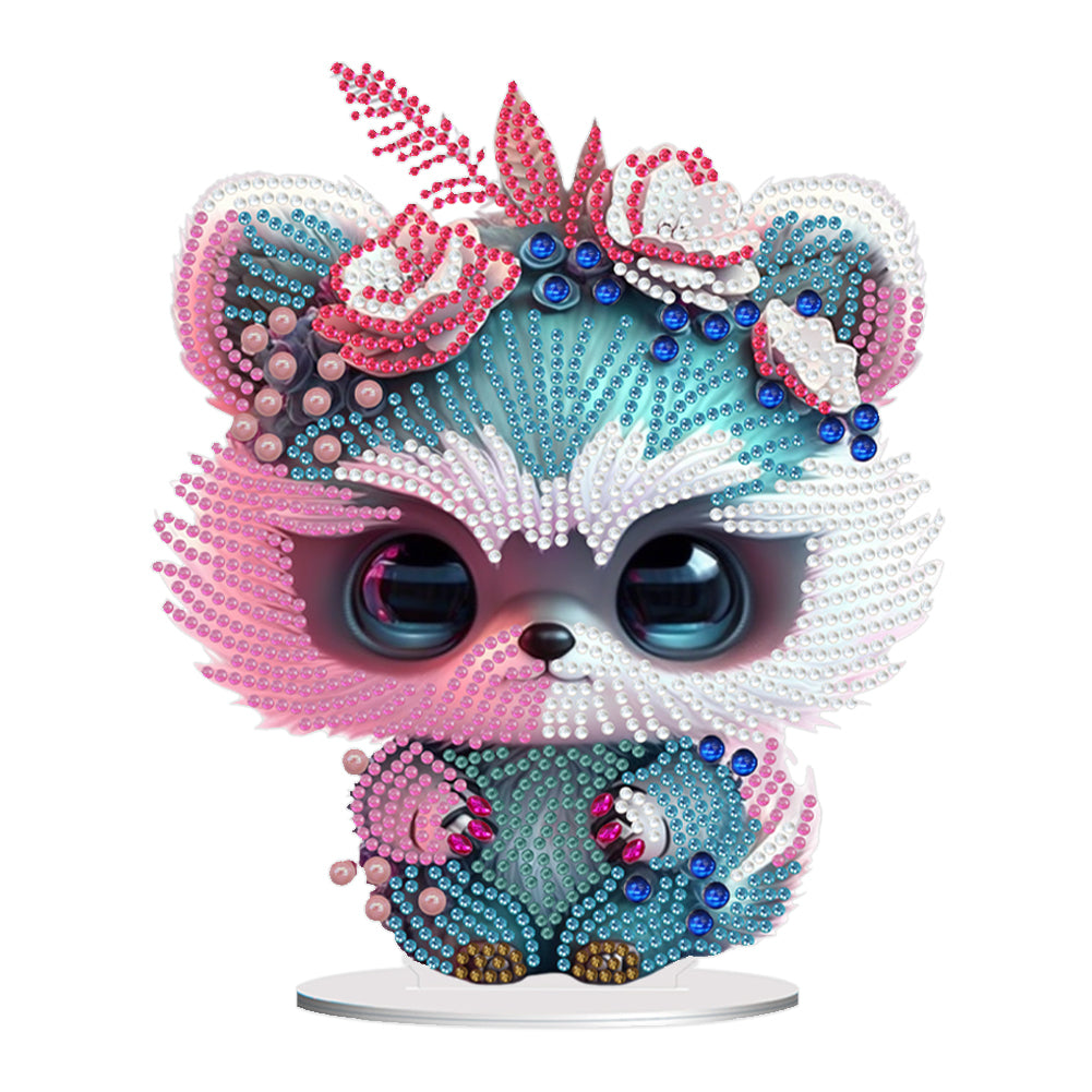 Acrylic Lion Raccoon Diamonds Painting Desktop Decorations for Office ...