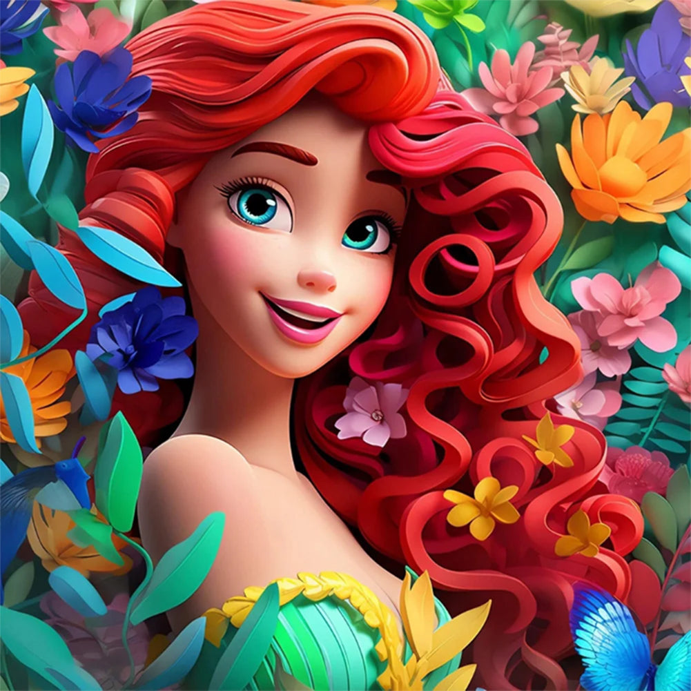 Diamond Painting - Full Round - mermaid ariel (50*50CM) – diamondartgift