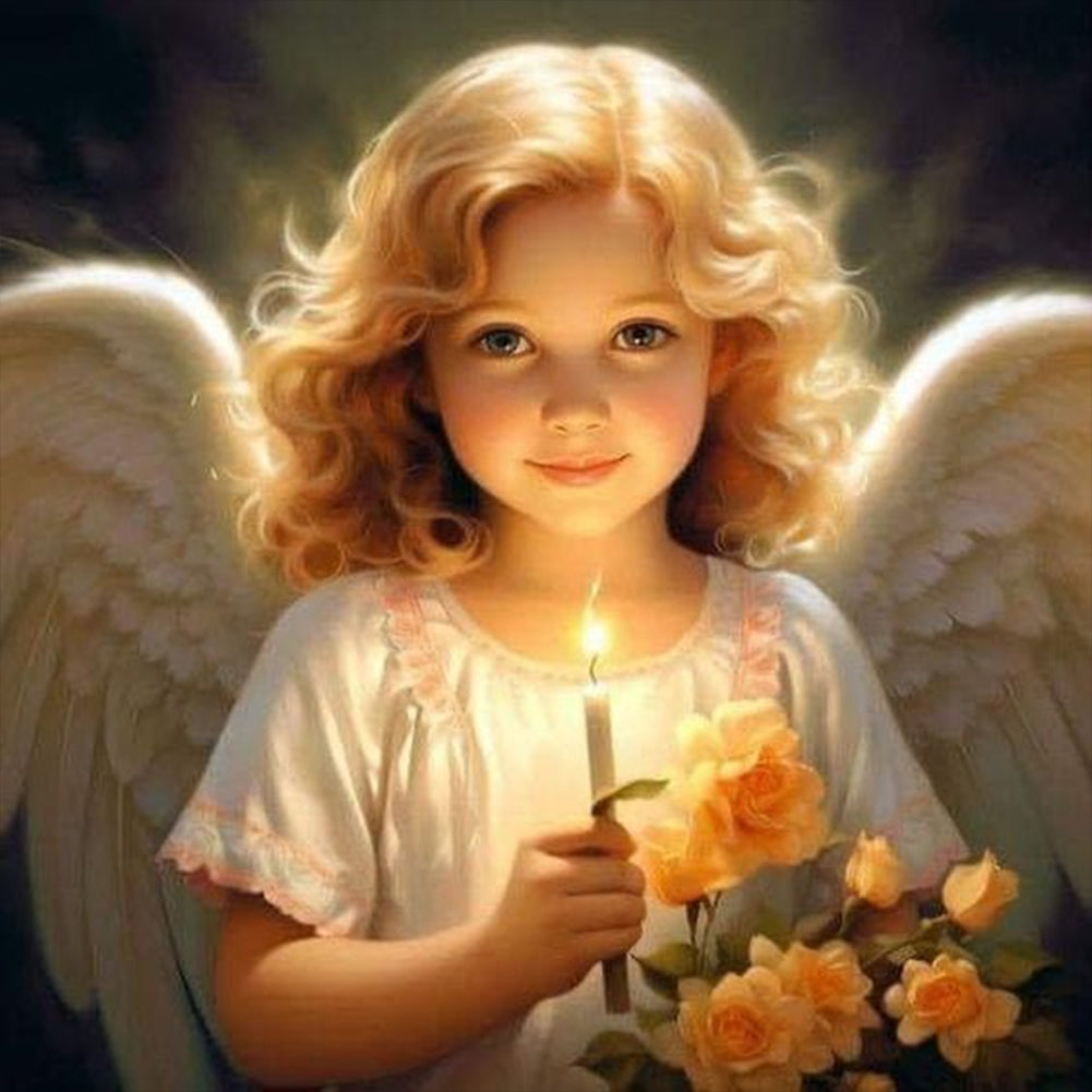 Diamond Painting - Full Round - Angel (30*30CM) – diamondartgift