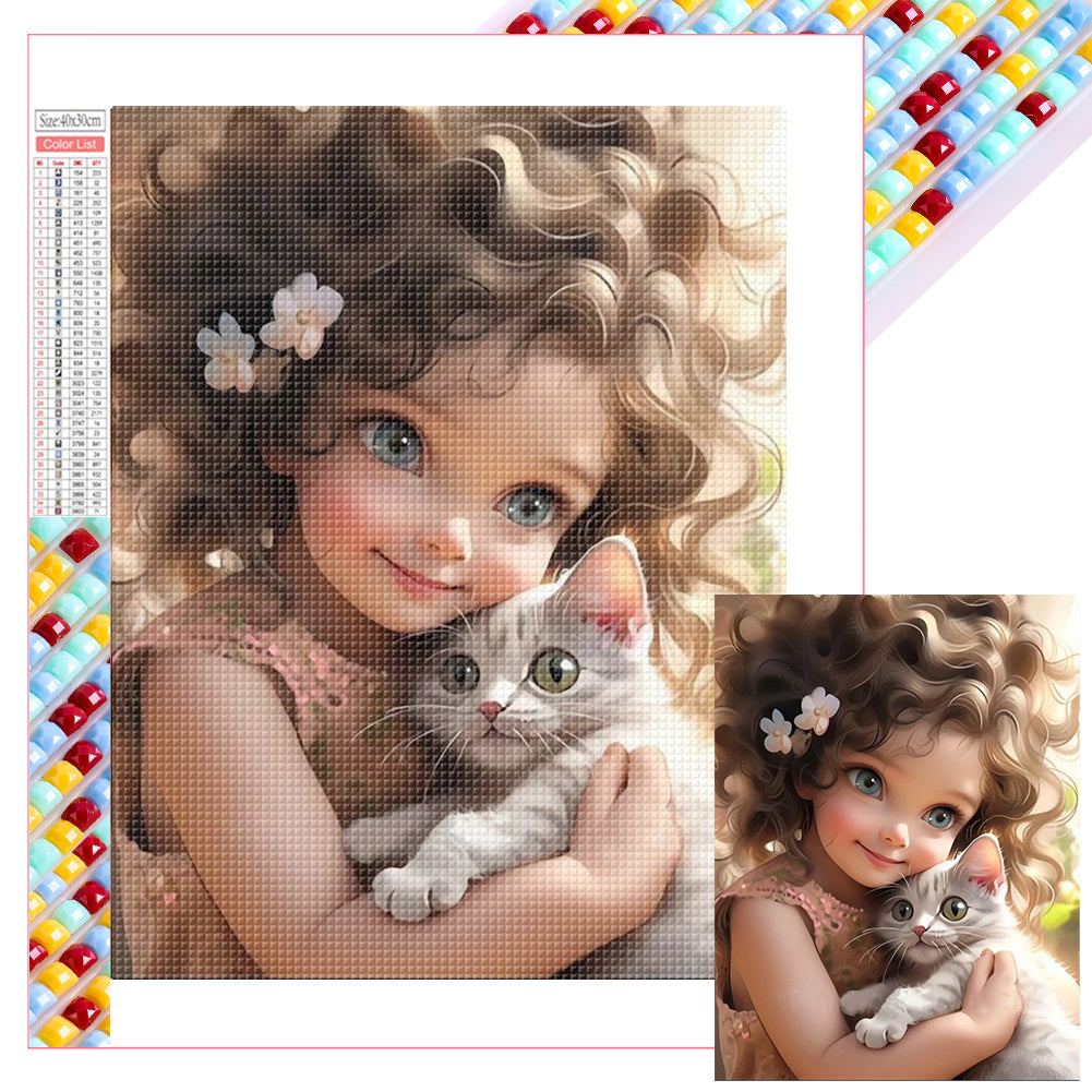 Diamond Painting - Full Square - cute girl (30*40CM) – diamondartgift