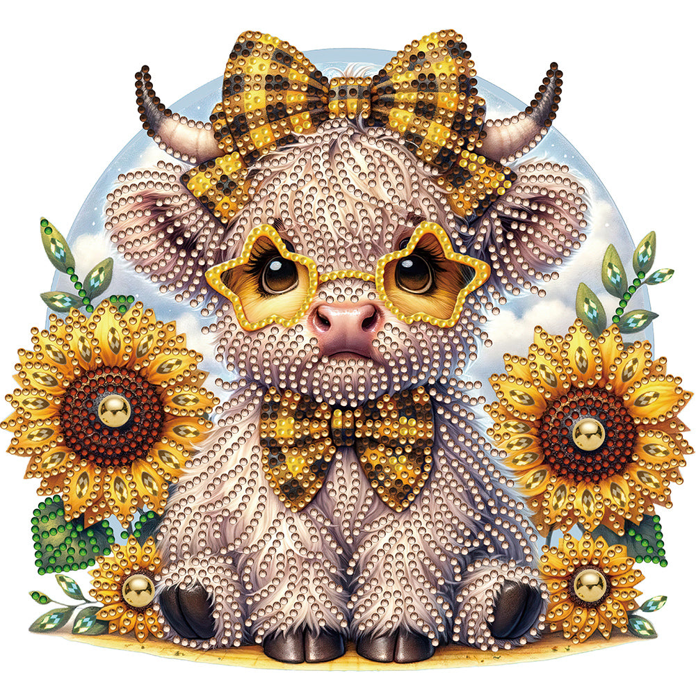 Diamond Painting - Partial Special Shaped - highland yak (30*30CM ...