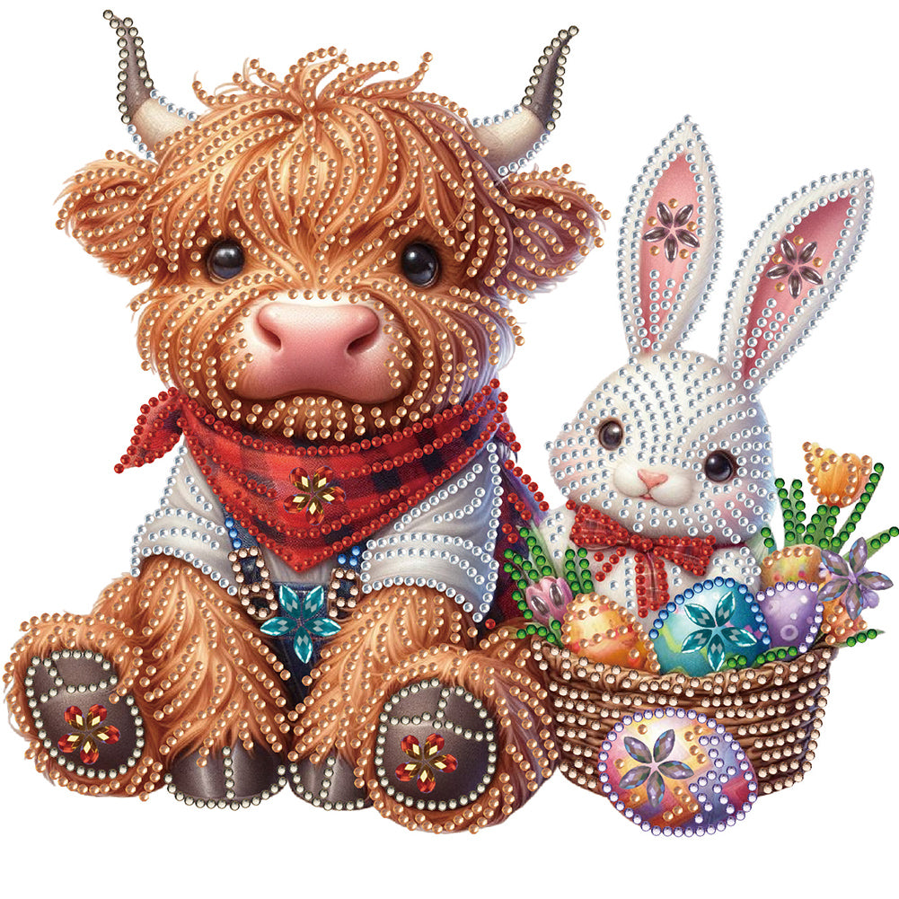 Diamond Painting - Partial Special Shaped - highland yak (30*30CM ...