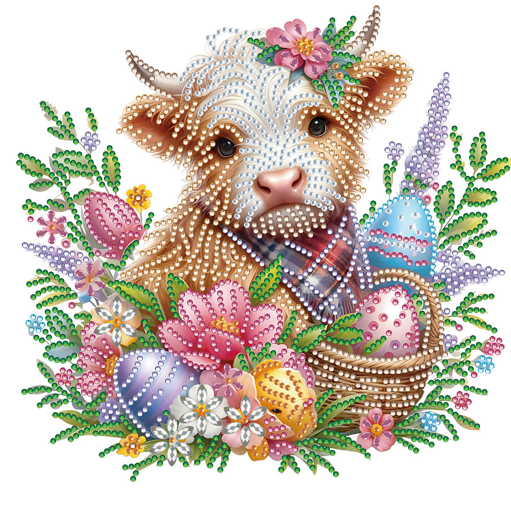 Diamond Painting - Partial Special Shaped - highland yak (30*30CM ...