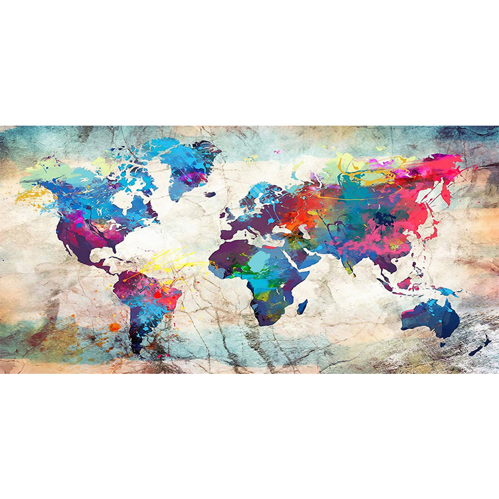 Diamond Painting - Full Square - World Map (80*40cm) – diamondartgift