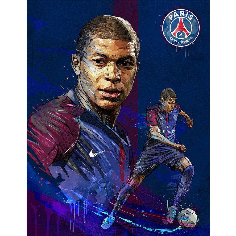 Soccer Star Mbappe 30*40CM(Canvas) Full Round Drill Diamond Painting ...