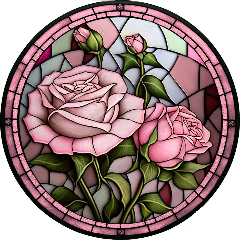Diamond Painting - Full Round - round glass art rose (35*35CM ...